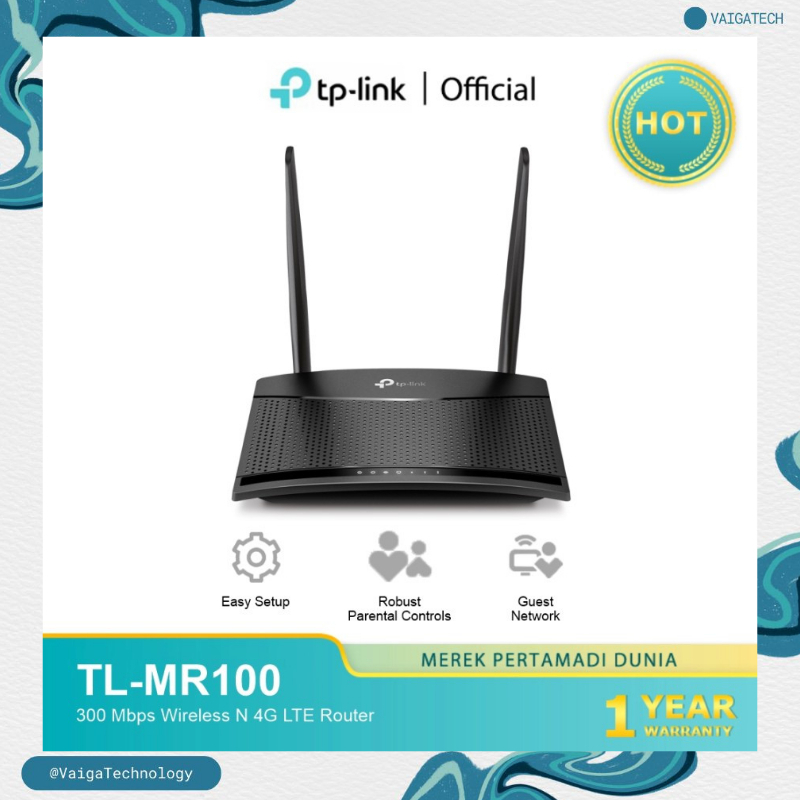 Jual TP-LINK TL-MR100 4G LTE Router 300 Mbps Wireless N 4G Router MR100 ...