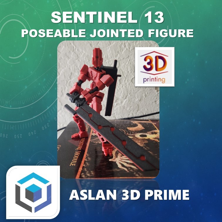 Jual SENTINEL 13 JOINTED POSEABLE ACTION FIGURE LUCKY DUMMY 3D Print ...