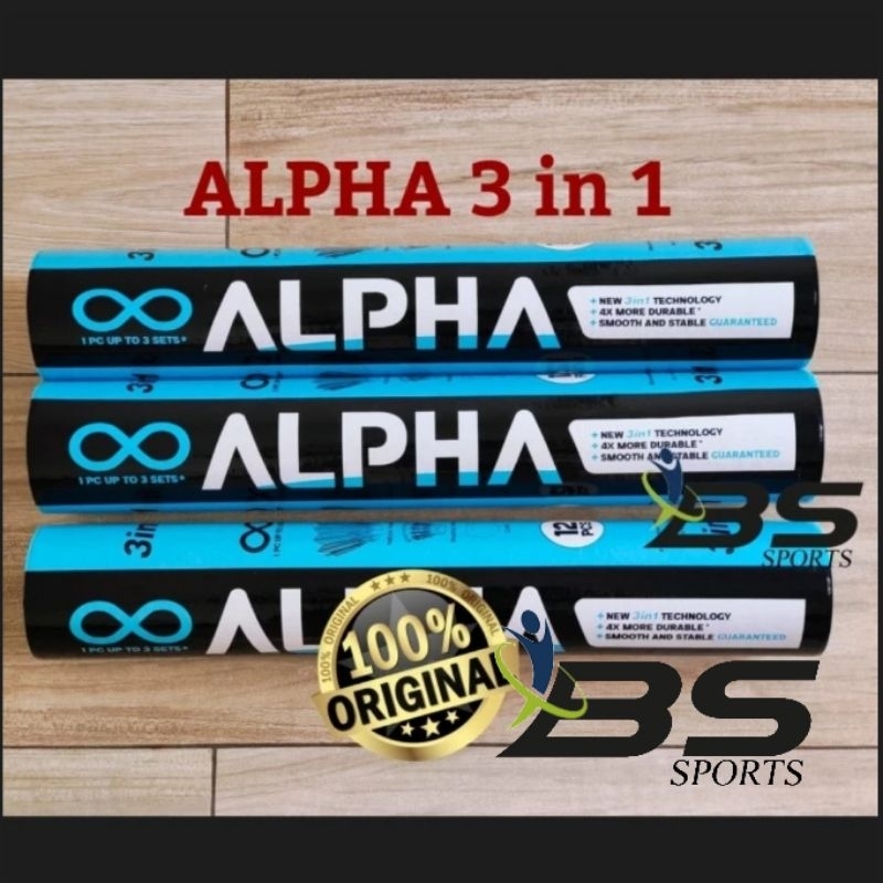 Jual SHUTTLECOCK KOK KOCK COCK ALPHA 3in1 ALPHA 3 in 1 ORI ORIGINAL 100%!! | Shopee Indonesia