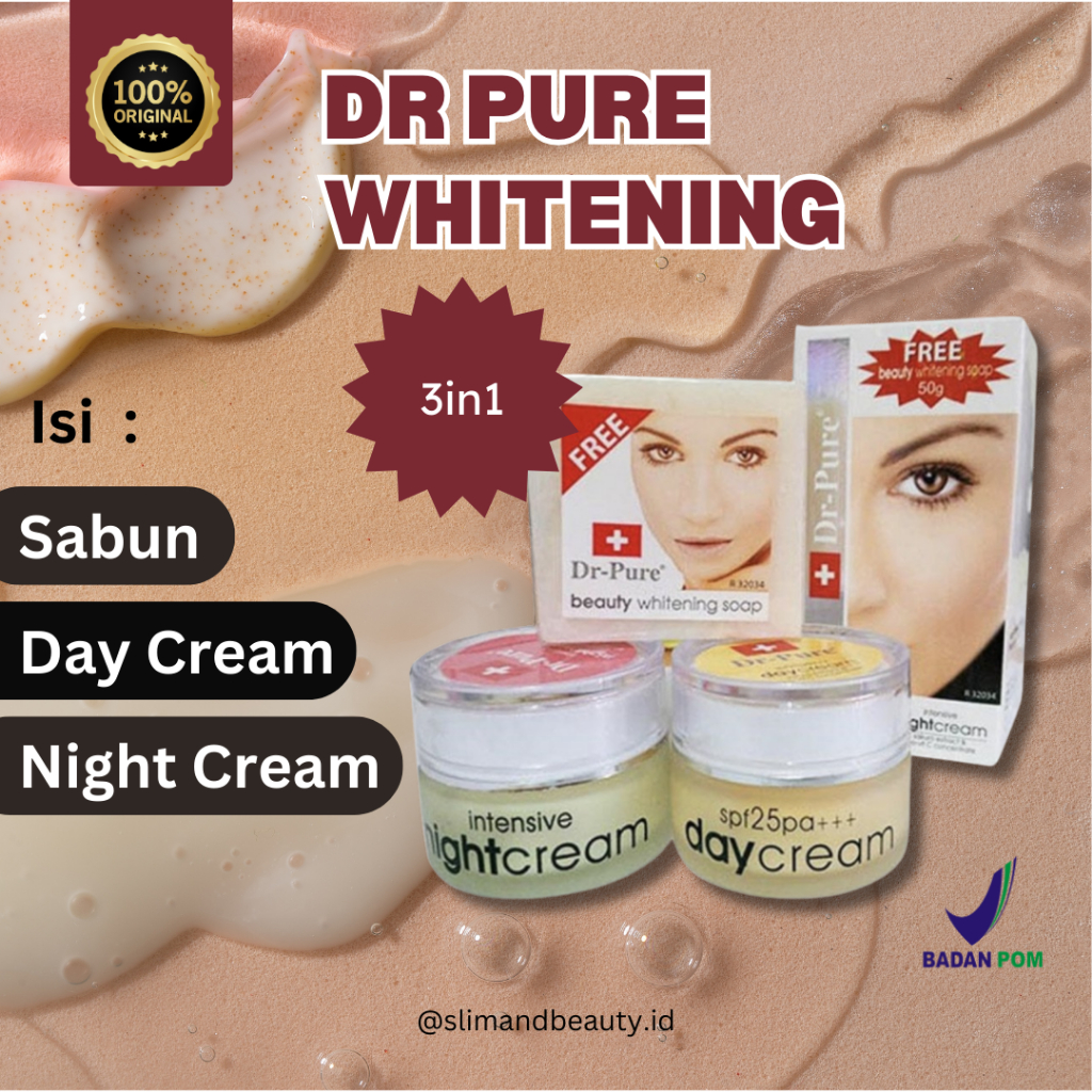 Jual Dr Pure Whitening Set (Day Cream 20 gr + Night Cream 20 gr ...