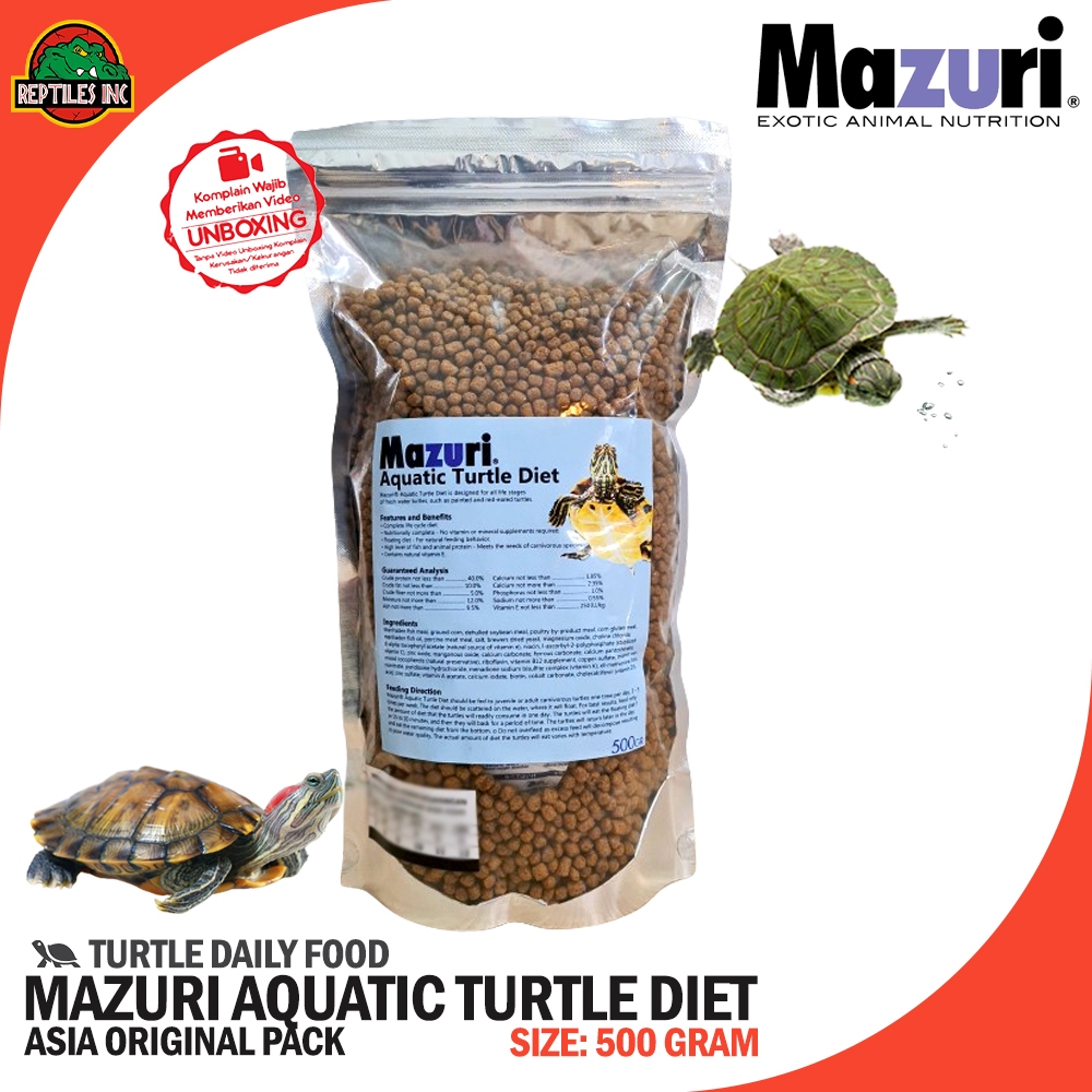 Jual MAZURI Aquatic Turtle 500gr / Pelet Makanan Kura Air Brazil ...