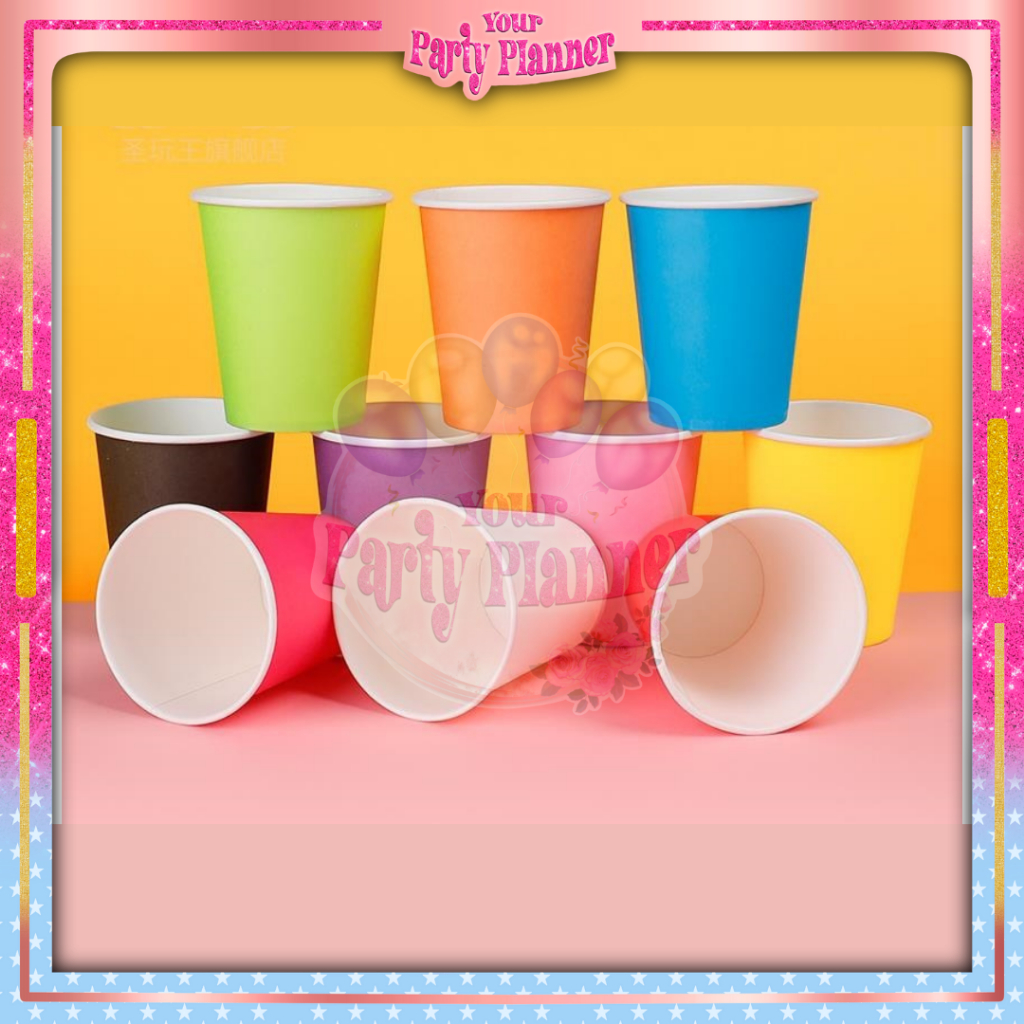 Jual Gelas Kertas Warna Warni / Gelas Pesta / Paper Cup Glass Party ...