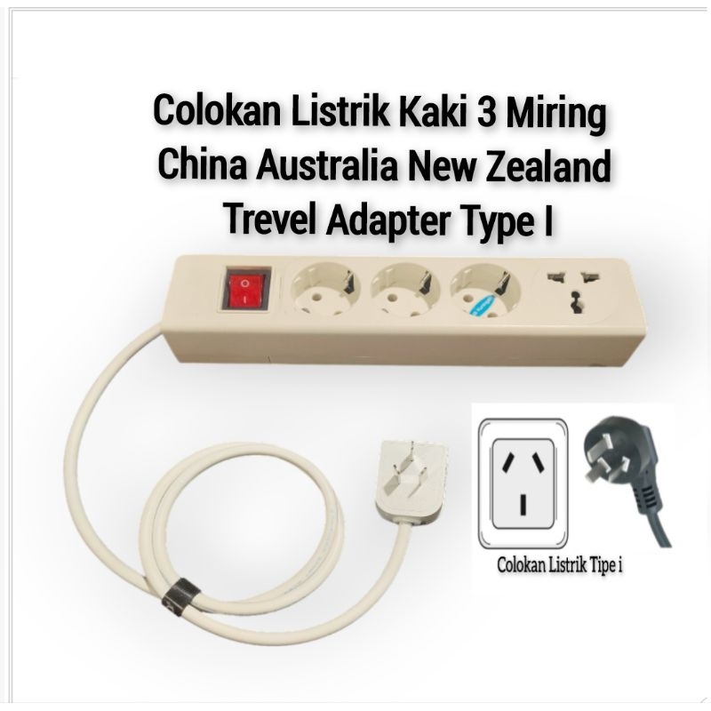 Jual Colokan Listrik Kaki 3 Miring China Australia New Zealand ...