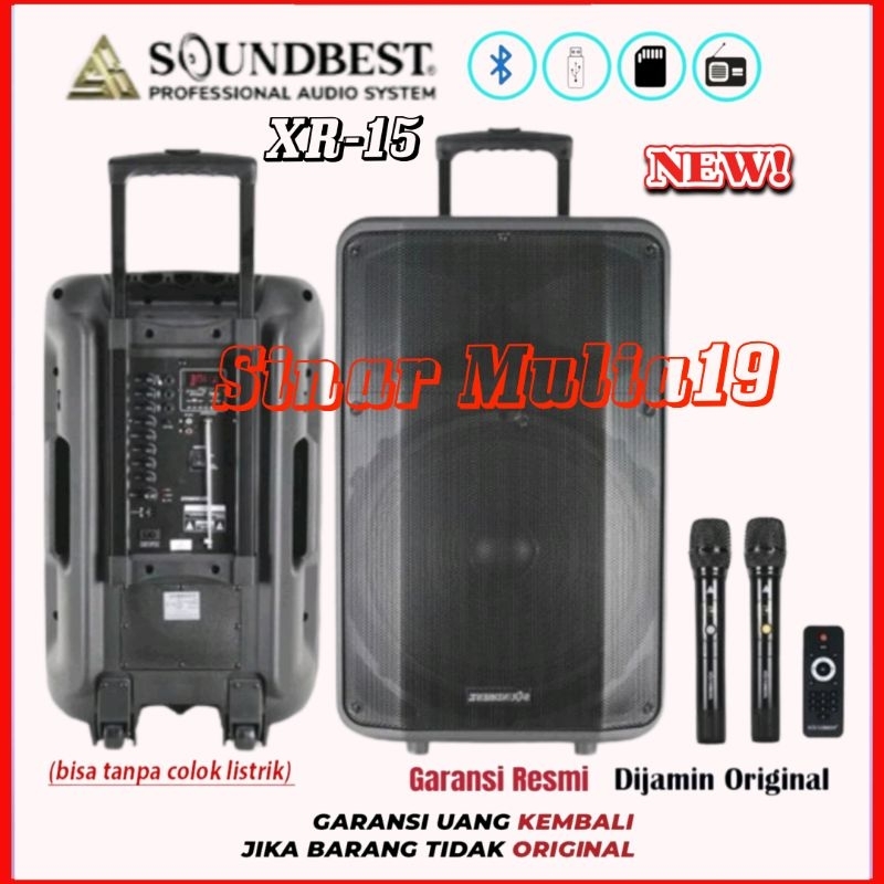 Jual Soundbest Speaker Portable Aktif 15 Inch XR15 / XR-15 Original [ New Model ] | Shopee Indonesia