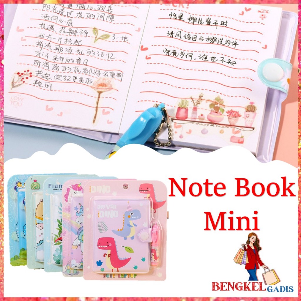 Jual BG Set Mini Note Book Notes Unicorn Free Pena Kartun Lucu Kreatif ...