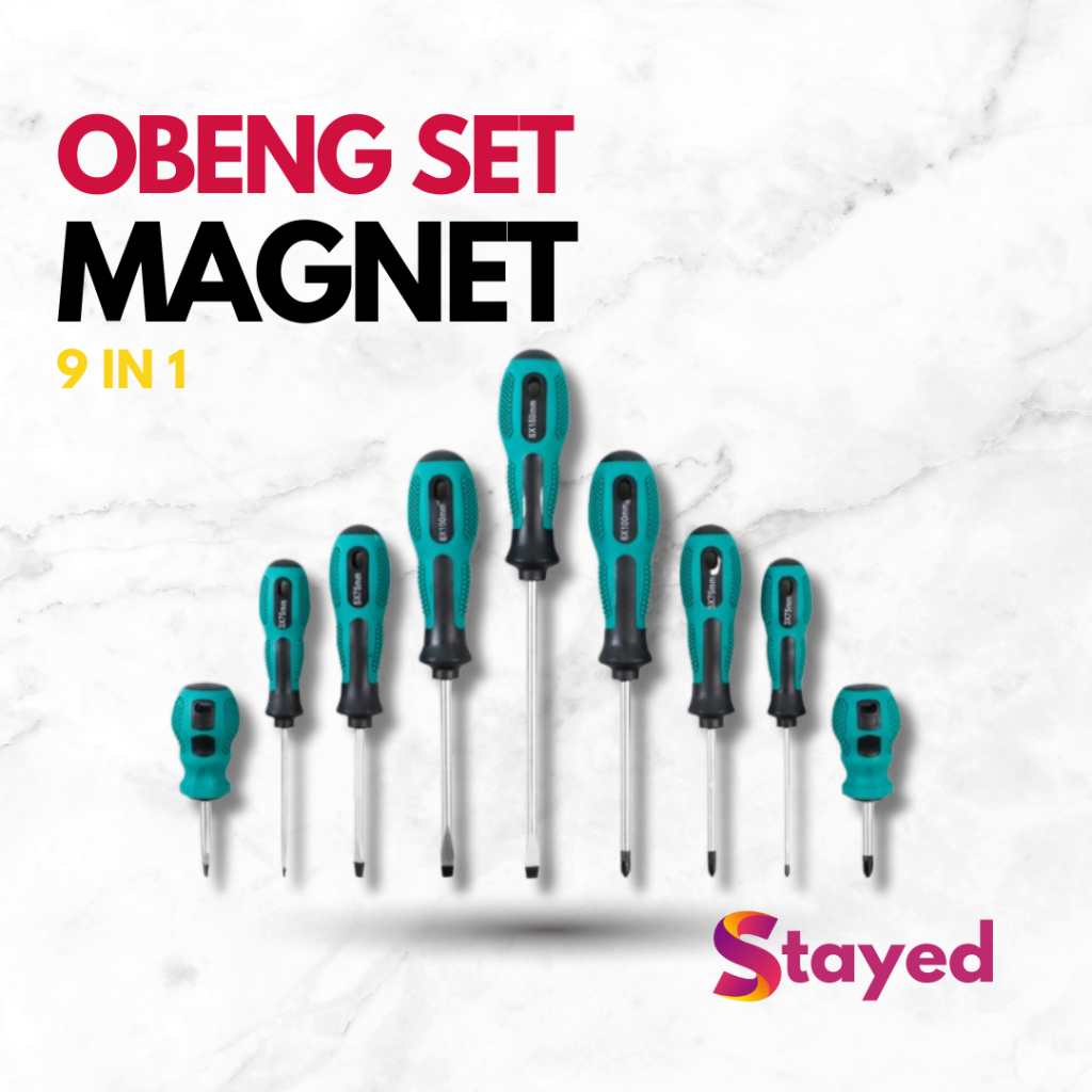 Jual Obeng Set Magnet Reparasi Magnetic Head 9 in 1 TAFFWARE | Shopee ...