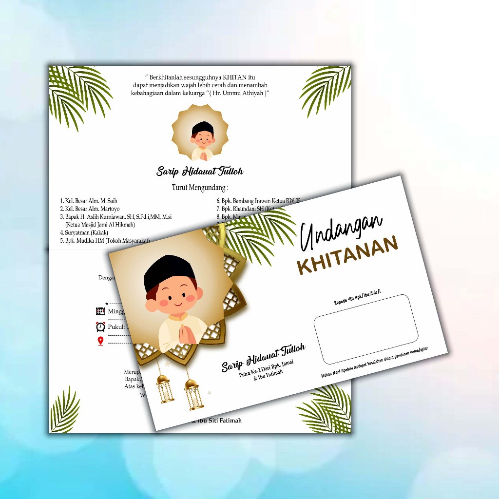Jual Undangan Khitanan, Sunatan Model 507-508 | Shopee Indonesia