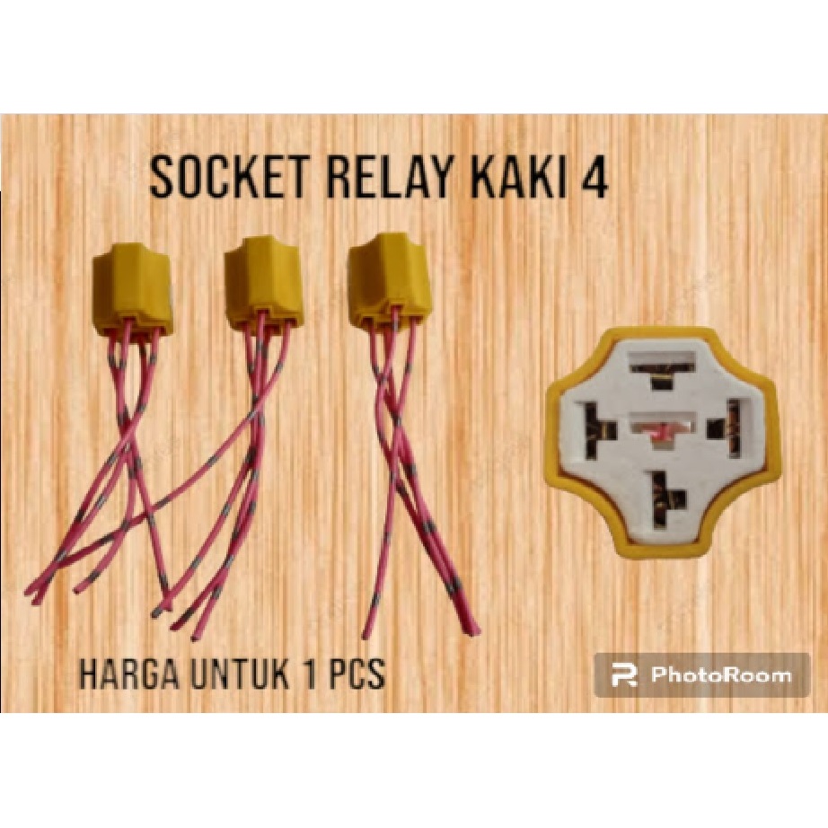 Jual Socket relay kaki 4 keramik/ socket kaki 4 tancap/ connector 4 ...