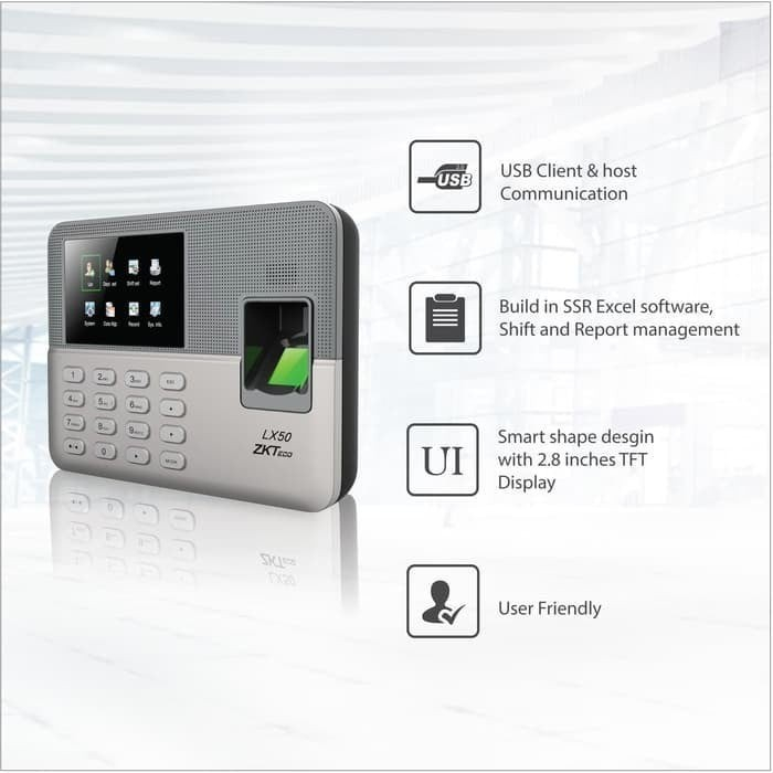 Jual ZKTeco Mesin Absensi LX50 Fingerprint Mesin Absensi Zkteco LX50 ...
