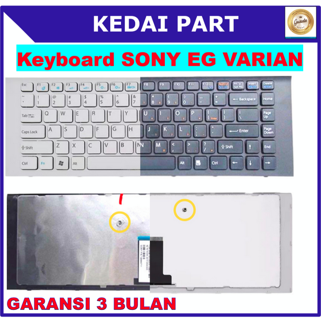 Jual KEYBOARD SONY VAIO VPCEG VPC-EG VPC EG Hitam Putih | Shopee Indonesia