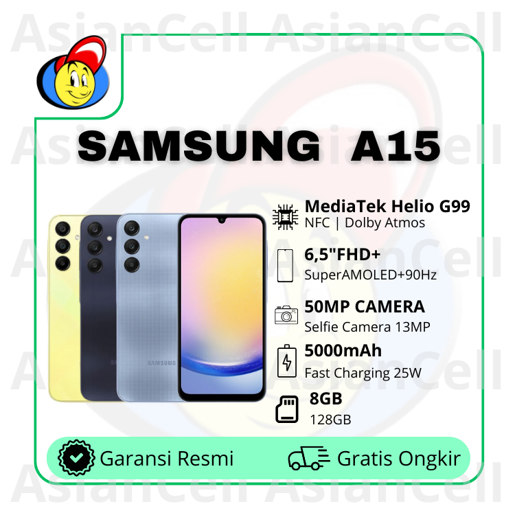 Jual Samsung Galaxy A15 4G 8/128GB RAM 8 ROM 128 - GARANSI RESMI | Shopee Indonesia