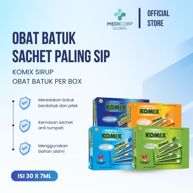 Jual [MEDICORP] Komix sirup obat batuk pilek masuk angin dewasa 1 box ...