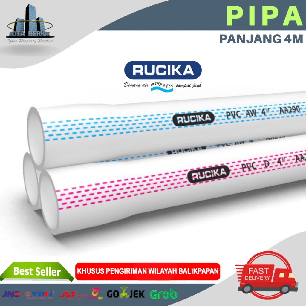 Jual PIPA AIR PVC RUCIKA WAVIN AW/ PIPA PARALON RUCIKA AW | Shopee Indonesia