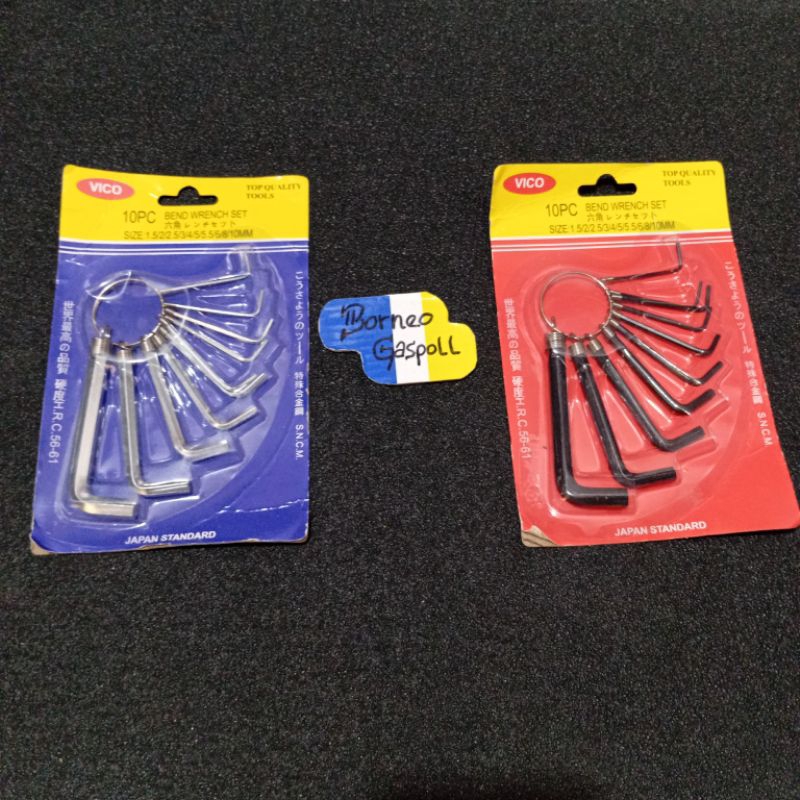 Jual Hex Key l Kunci L Set Pendek 1 set 10 Pcs (1, 5mm- 10mm) | Shopee ...