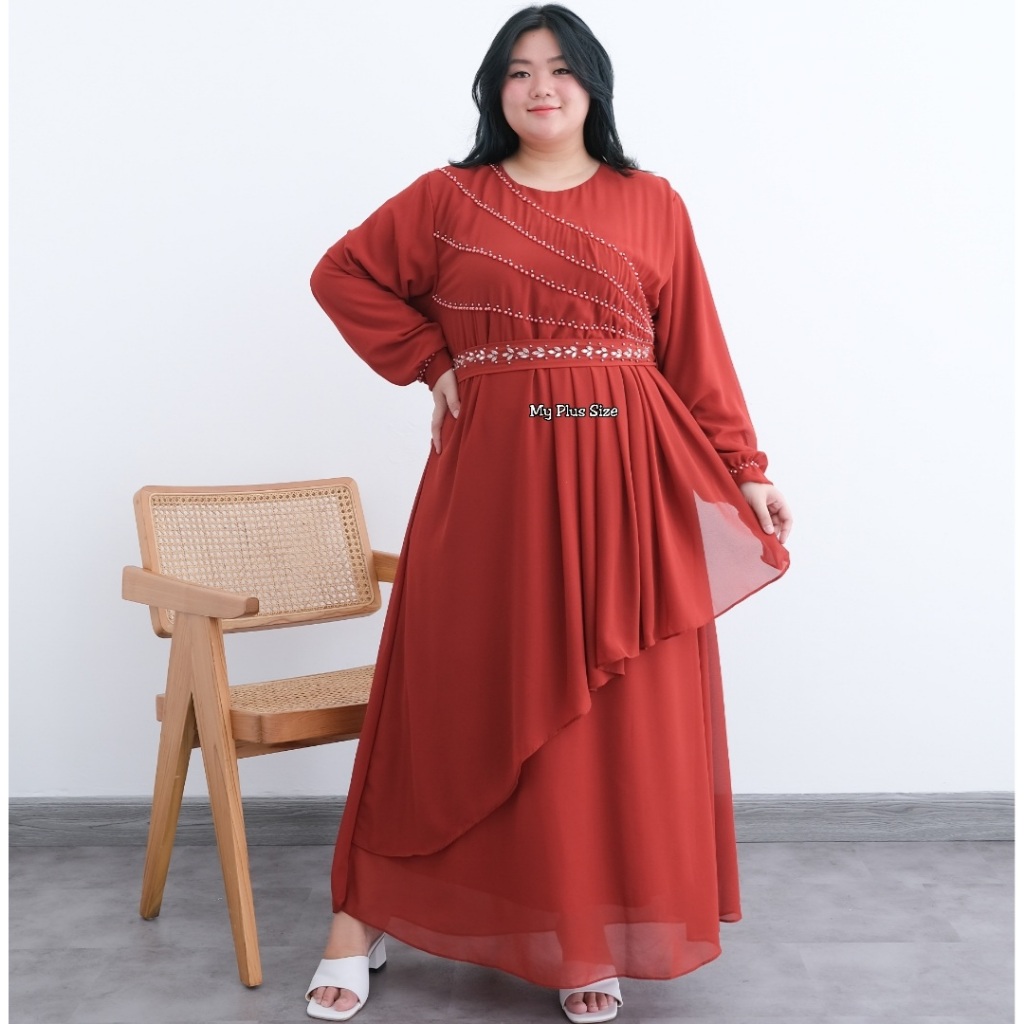 Jual Gamis Ceruty Jumbo / Gamis Mutiara 3748, Ld 135 cm & 150 cm ...