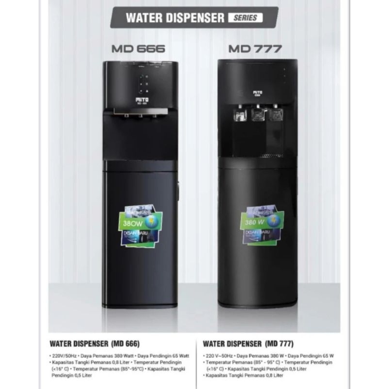 Jual MITO MD666 Dispenser Galon Bawah Panas Dingin MD 666 |MD 777 ...