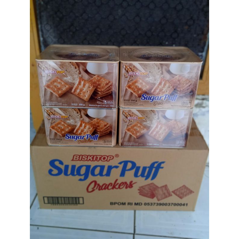 Jual Biskitop sugar puff kaleng 350gr kartonan isi 6 | Shopee Indonesia
