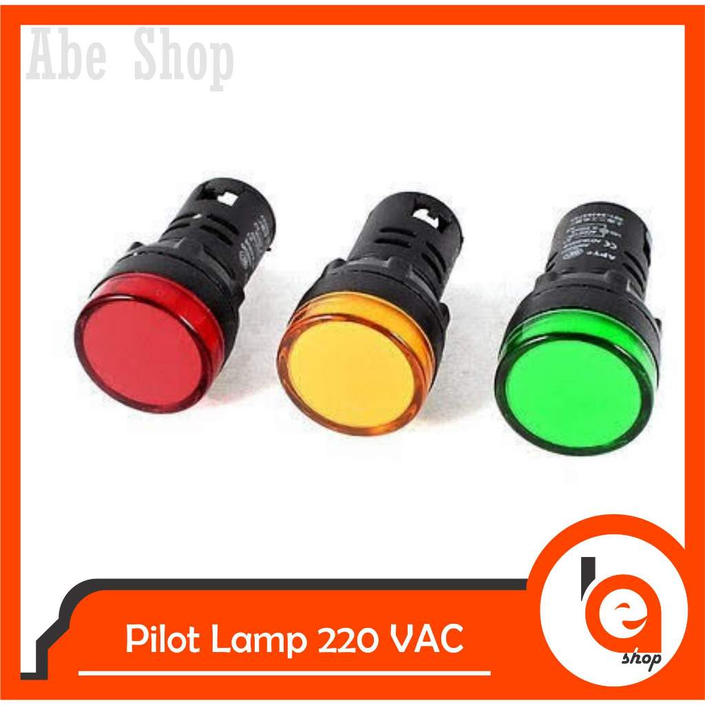 Jual Pilot Lamp Led Diaeter 22mm 220V AC Lampu Indikator Panel Listrik ...