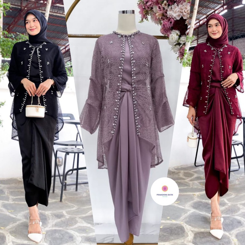 Jual ONESET CLARISA - OUTFIT KONDANGAN- OUTER BRUKAT PREMIUM - SETELAN ...