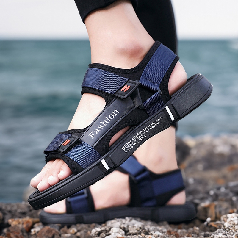 Jual Sendal cowok kekinian 2023 Sandal Gunung pria dan Unisex Korean ...