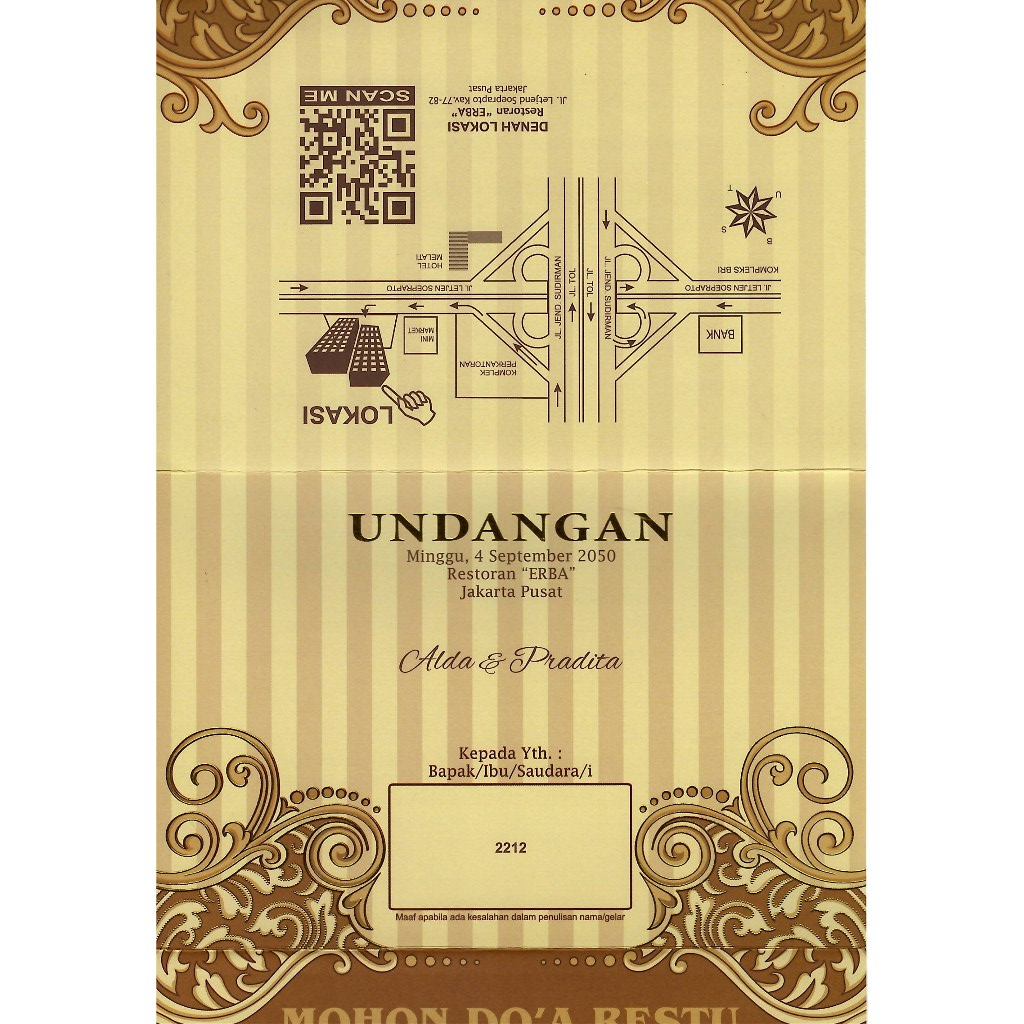 Jual UNDANGAN PERNIKAHAN ERBA KODE 2212 | Shopee Indonesia
