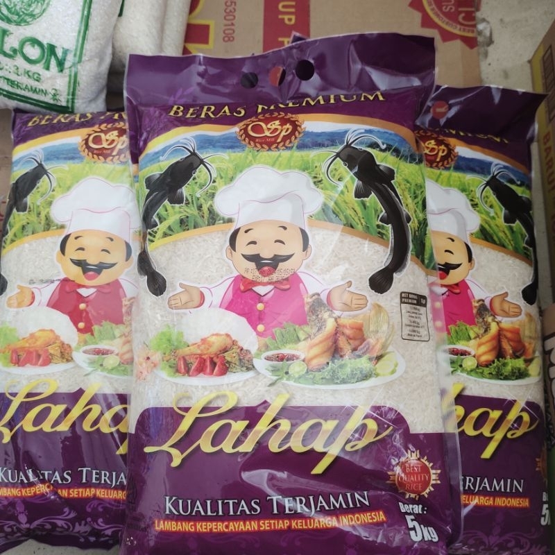 Jual Beras cap Lahap 5 kg | Shopee Indonesia