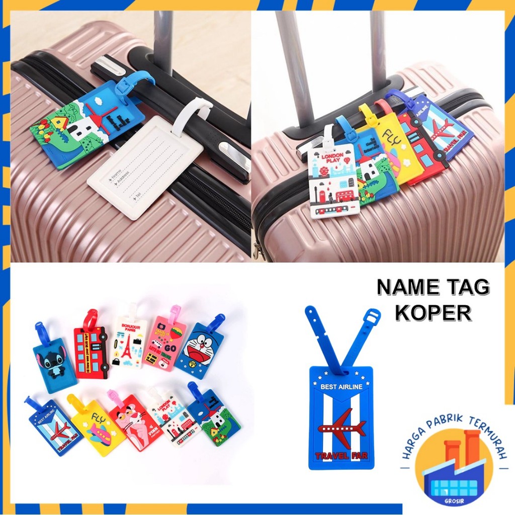 Jual HPT Name Tag Gantungan Koper Motif Lucu Bahan Silikon Luggage Tag ...