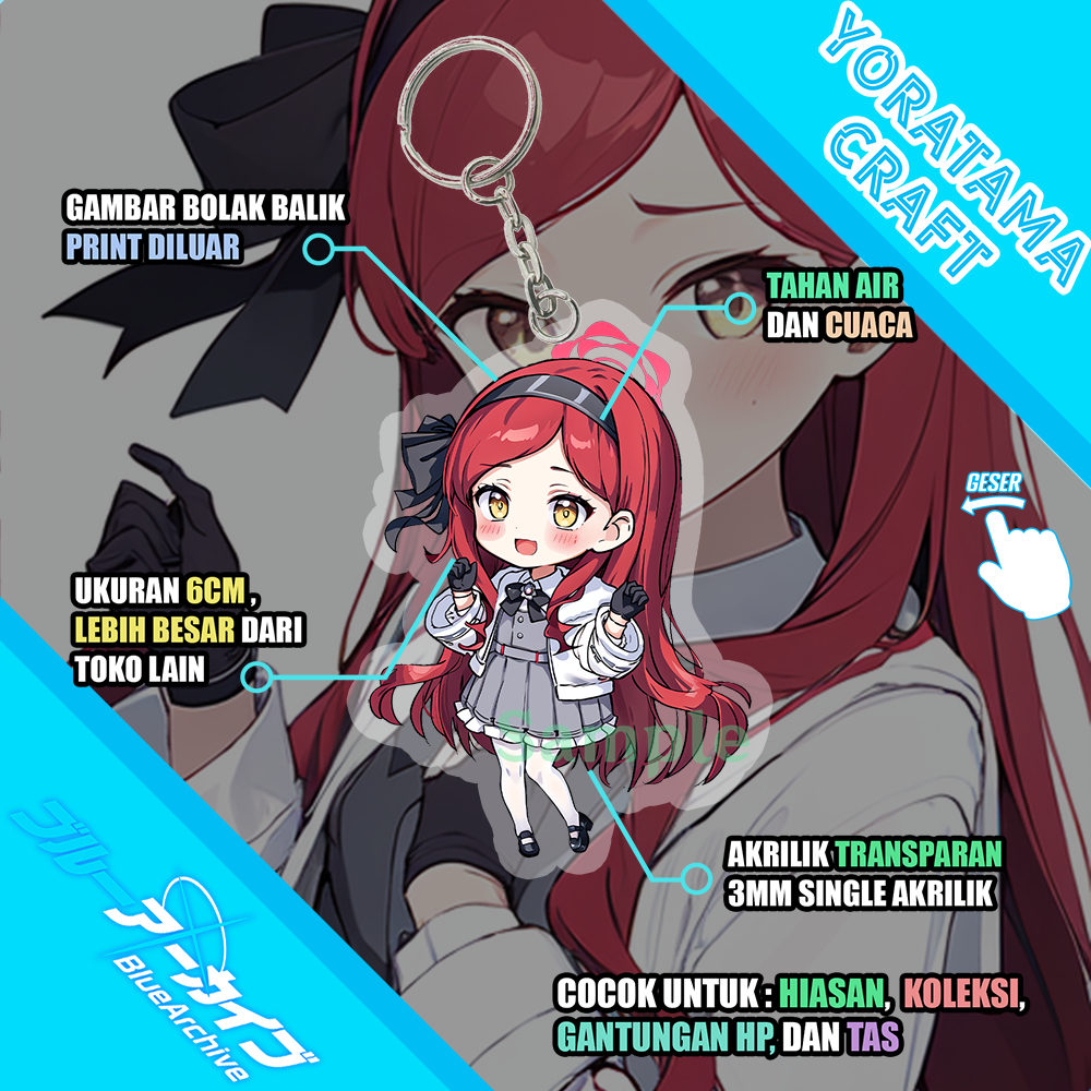Jual Gantungan Kunci Blue Archive, Keychain Anime Lucu Murah | Shopee ...