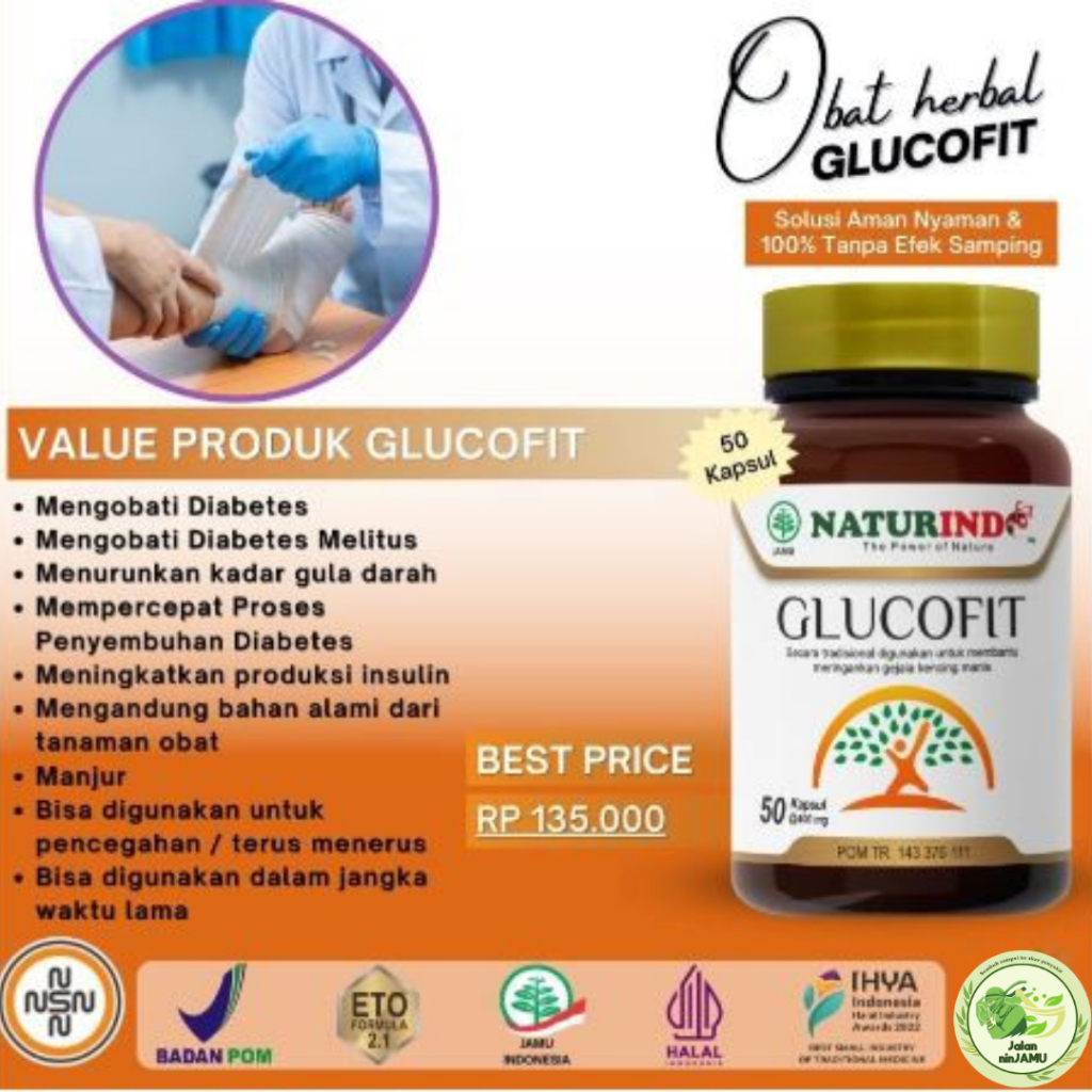 Jual GLUCOFIT BEST SELLER ORIGINAL Obat Herbal menurunkan Kadar Gula ...