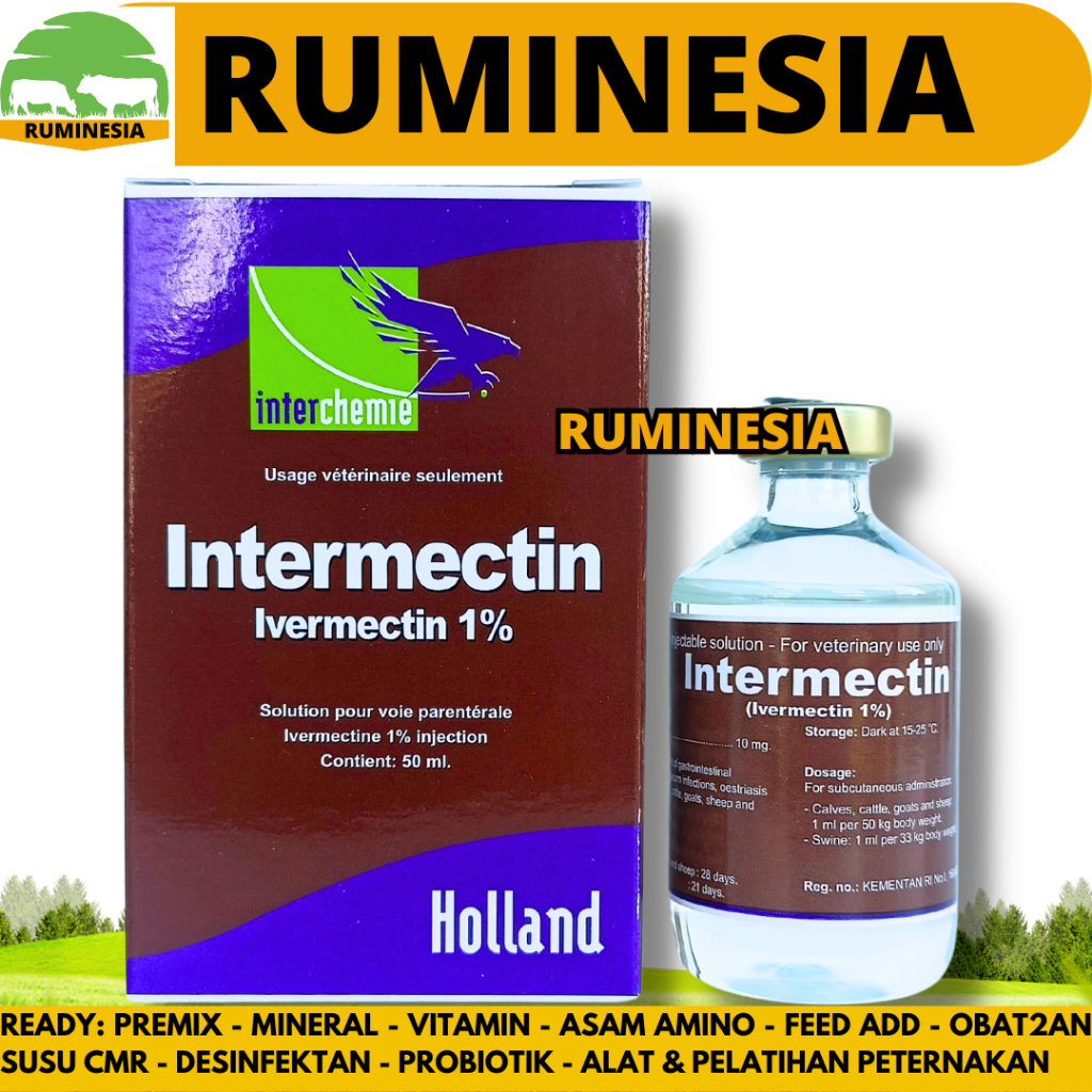 Jual INTERMECTIN 50 ml BIASA & SUPER - Obat Kutu Skabies Gudik Pinjal ...