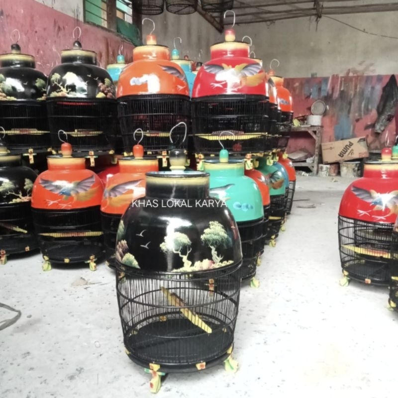 Jual SANGKAR PERKUTUT LUKIS TERMURAH !!! KANDANG BURUNG LOKAL CIANJUR ...