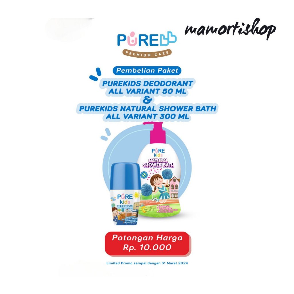 Jual PURE BABY KIDS Natural Shower Bath - Sabun Mandi Anak 300ml ...
