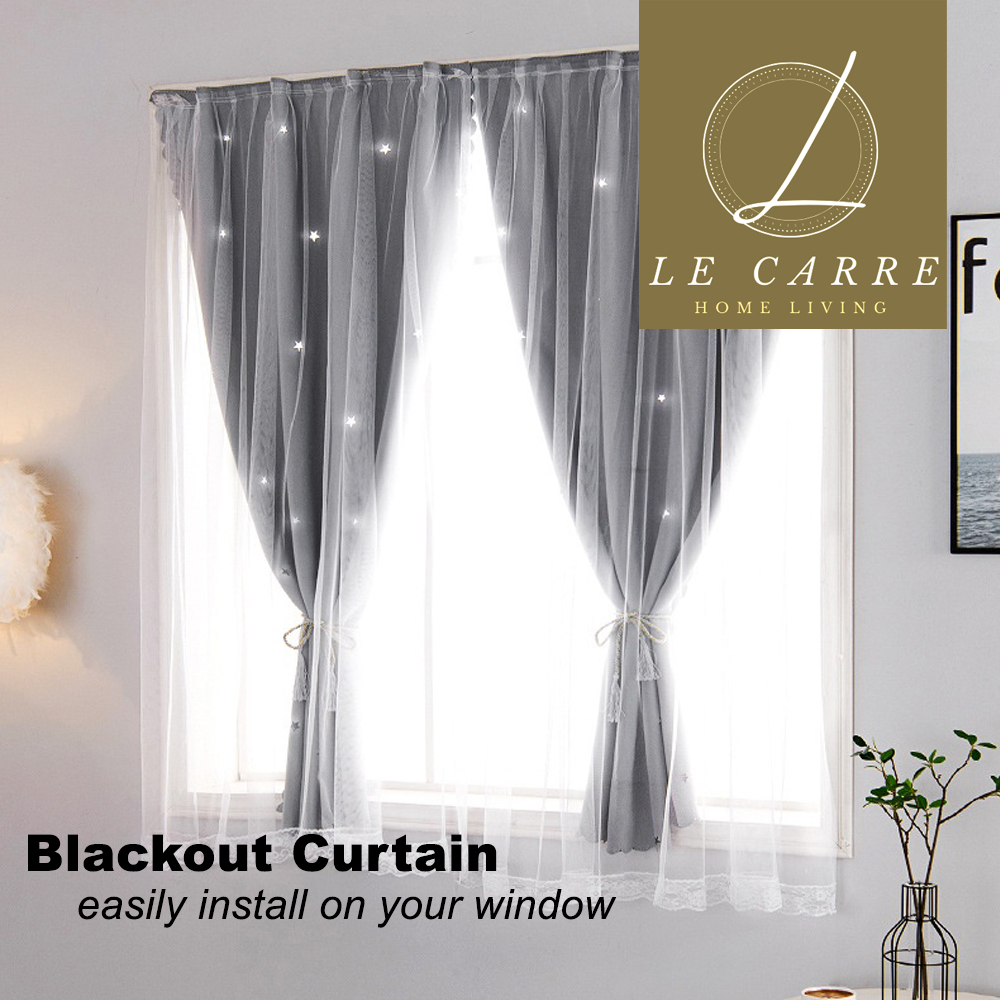 Jual Blackout Magic Curtain dengan Perekat / Tirai Gorden Pintu Jendela ...
