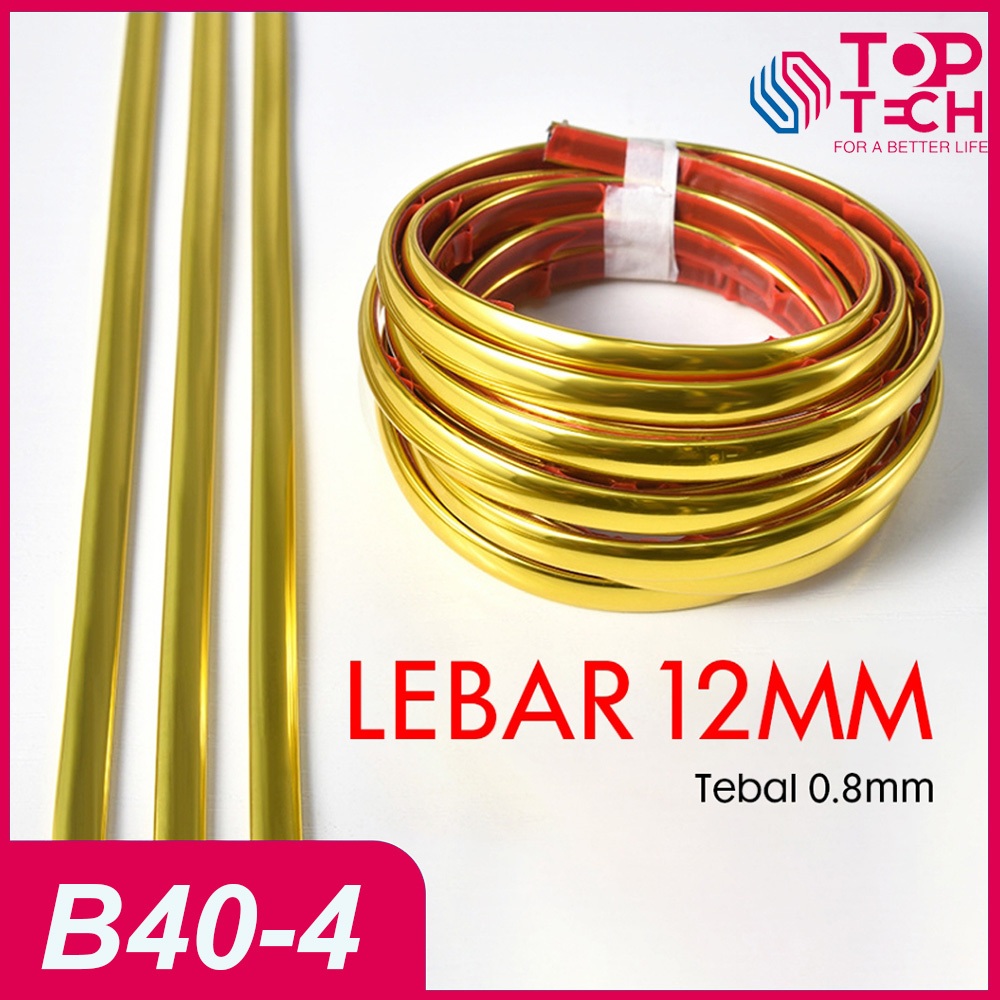 Jual Toptech - Wall STICKER PANJANG 1 METER / LIST PLAT STRIP MIRROR ...