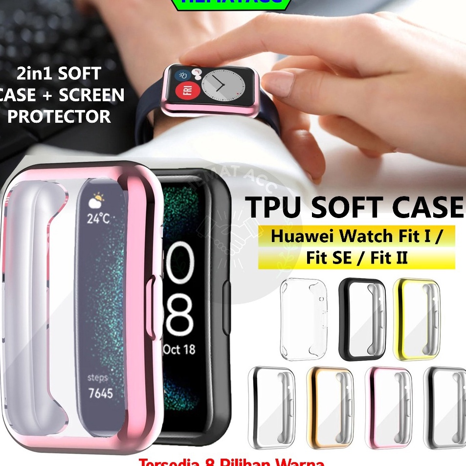 Jual Czz Soft Case Layar Huawei Watch Fit SE Fit 1 Fit 2 Bumper Screen ...