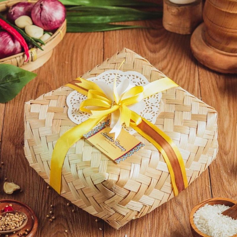 Jual Besek Bambu Souvernir Snack Box 14x14 50pasang (100pcs) | Shopee ...