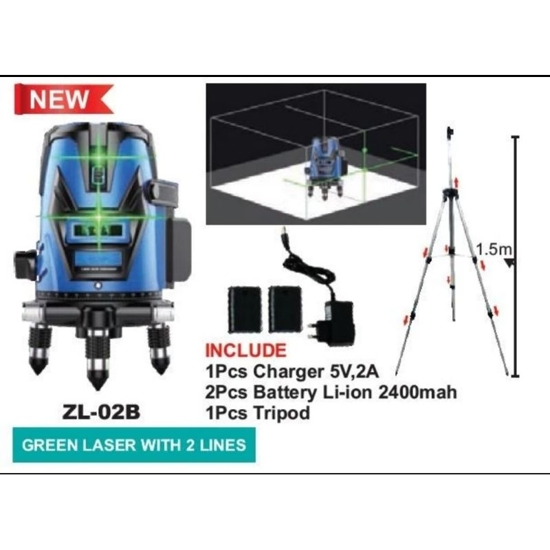 Jual Waterpas Laser Cross Laser Line Wipro ZL 02 B | Shopee Indonesia