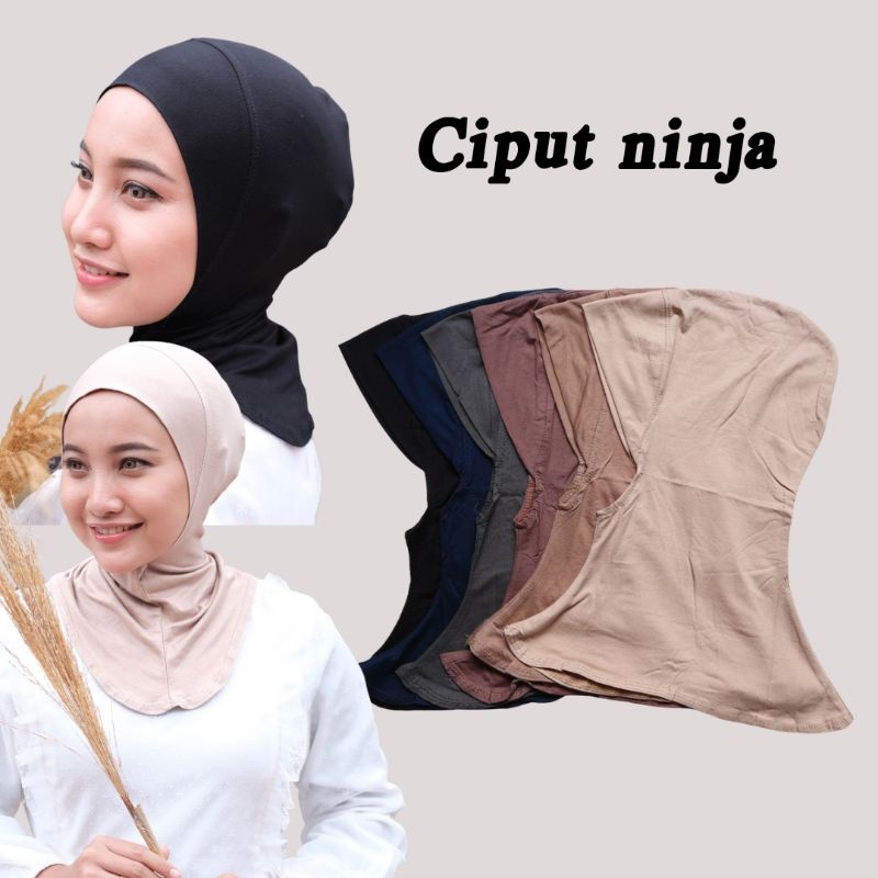 Jual Ciput Ninja Premium Resleting Jersey Daleman Hijab Antem Polos ...