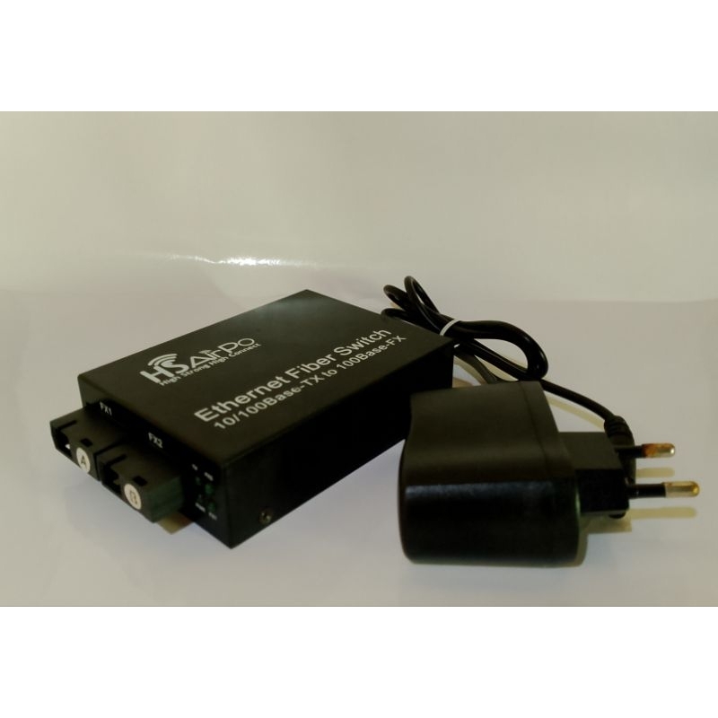 Jual Media converter HTB 2FO 1LAN bekas normal + Adaptor | Shopee Indonesia