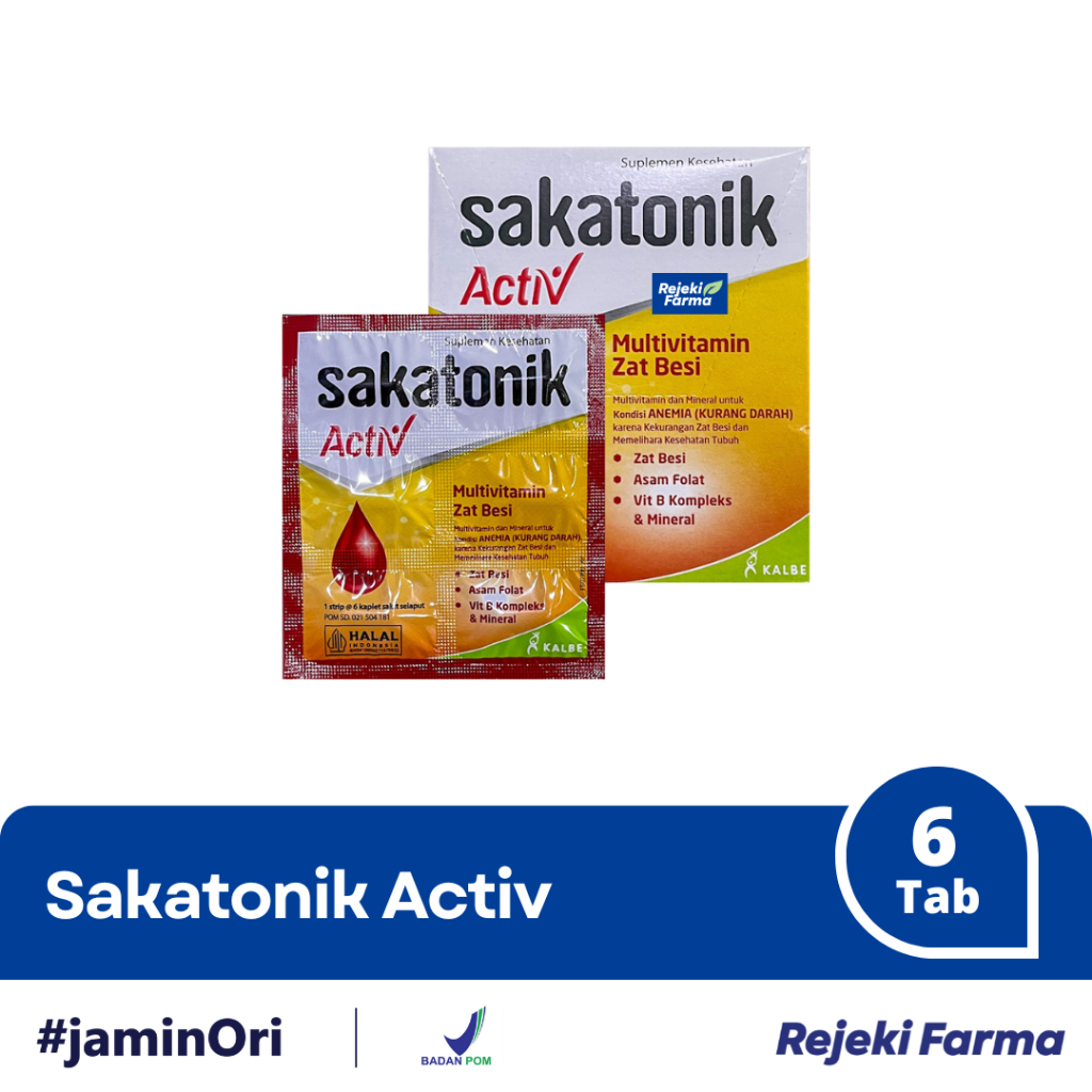 Jual Sakatonik Liver / Activ 1 Strip isi 6 Tablet Kaplet - Multivitamin ...