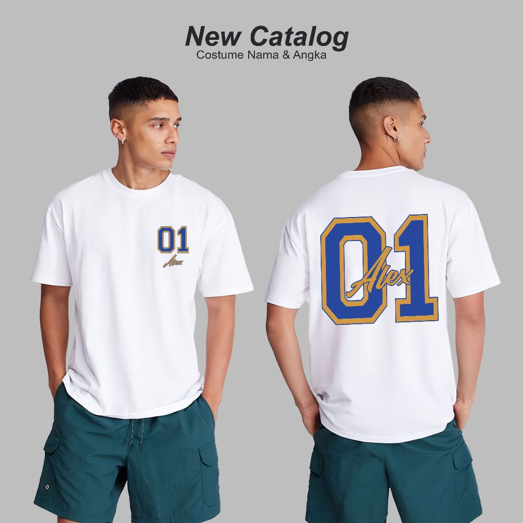 Jual MAIIOFFICIAL - Kaos distro motif desain COSTUM NAMA & ANGKA Keren ...