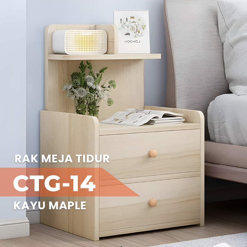 Jual OR Meja samping tempat tidur Minimalis Contemporary Compact Nightstand Rak Sisi Ranjang CTG ...