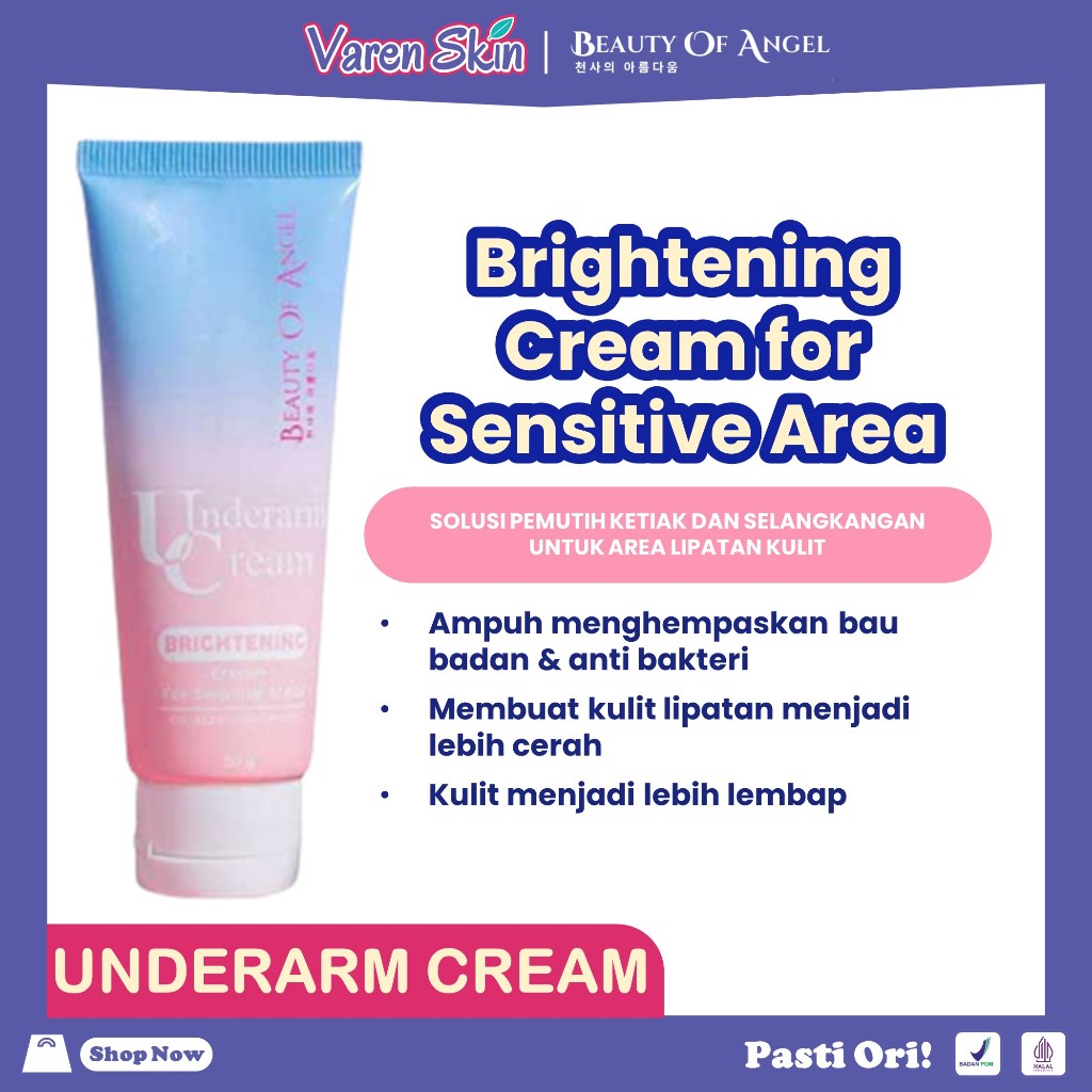 Jual BEAUTY OF ANGEL Underarm Cream | 50 g | Shopee Indonesia