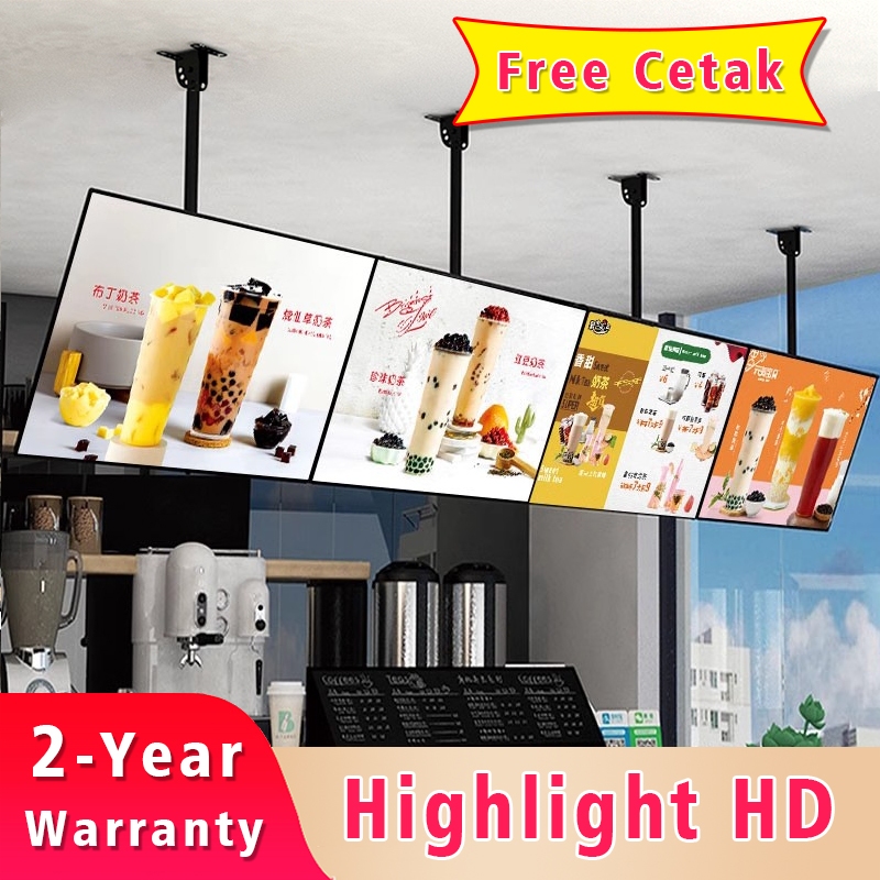 Jual READY LED Cafe Menu Board BRACKET | LED Signboard | Light Board ...