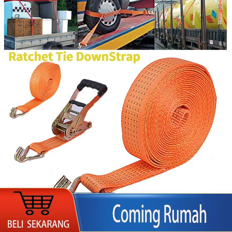 Jual Rachet Tie Down 8-10 Meter 10 TON Webbing Cargo Lashing Belt ...