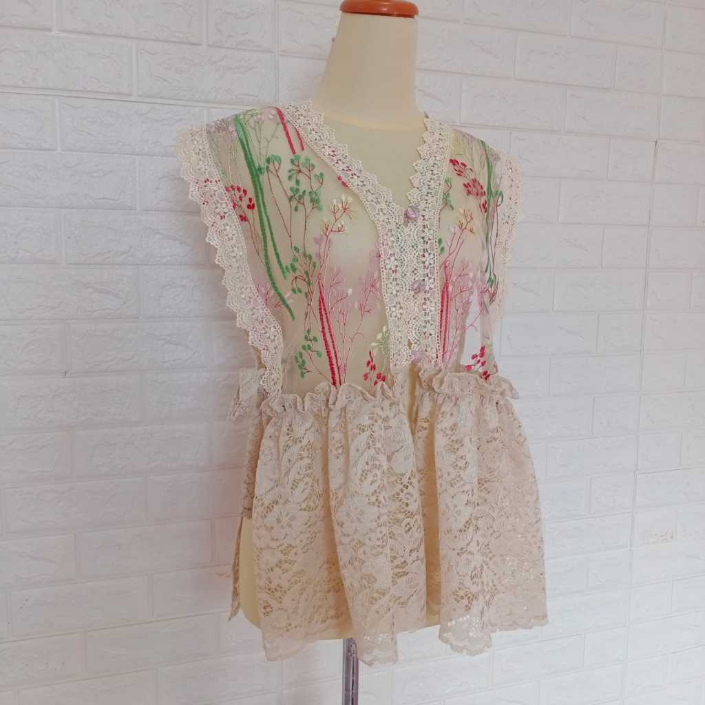 Jual Vest / Rompi outer multiwarna kombinasi brokat by batik.er25 ...