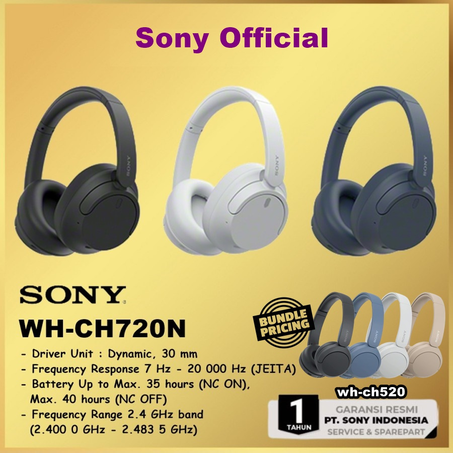 Jual Sony WH-CH720N / WHCH720 / CH720 / CH 720 N / 720N Wireless ...