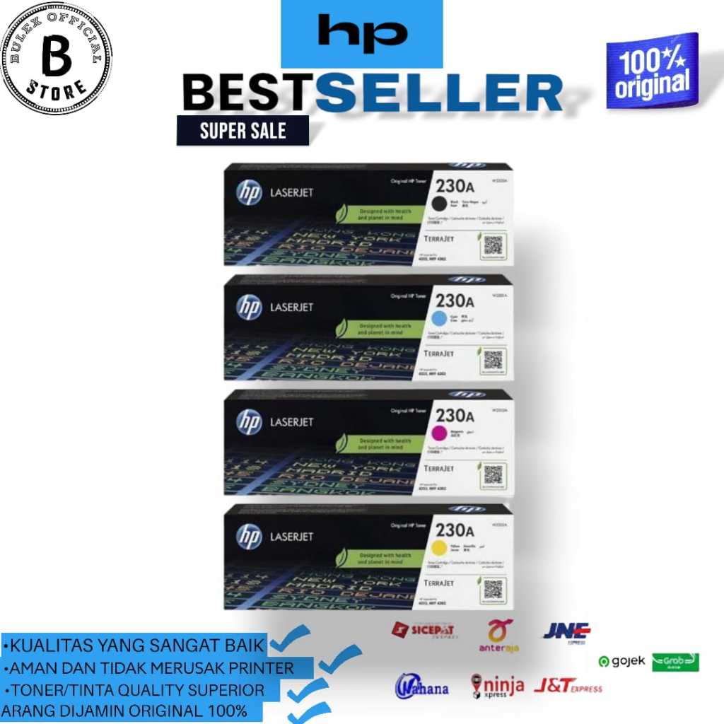 Jual Toner HP LaserJet 230X (B, C, Y, M) (1set) for HP Pro 4203 | MFP ...