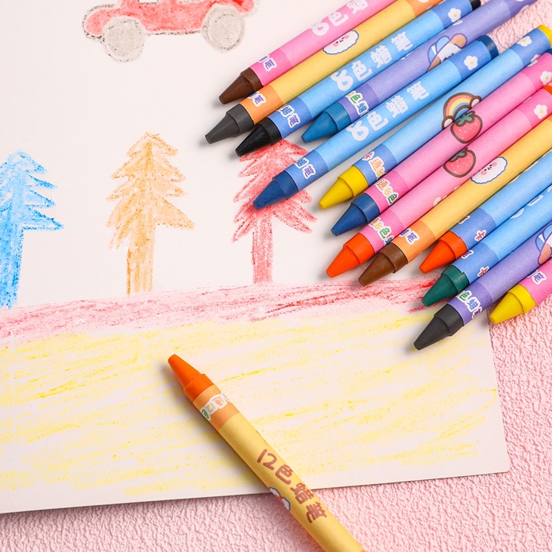 Jual CRAYON MINI ISI 12 MOTIF LUCU / CRAYON MEWARNAI UNTUK ANAK ISI 12 ...