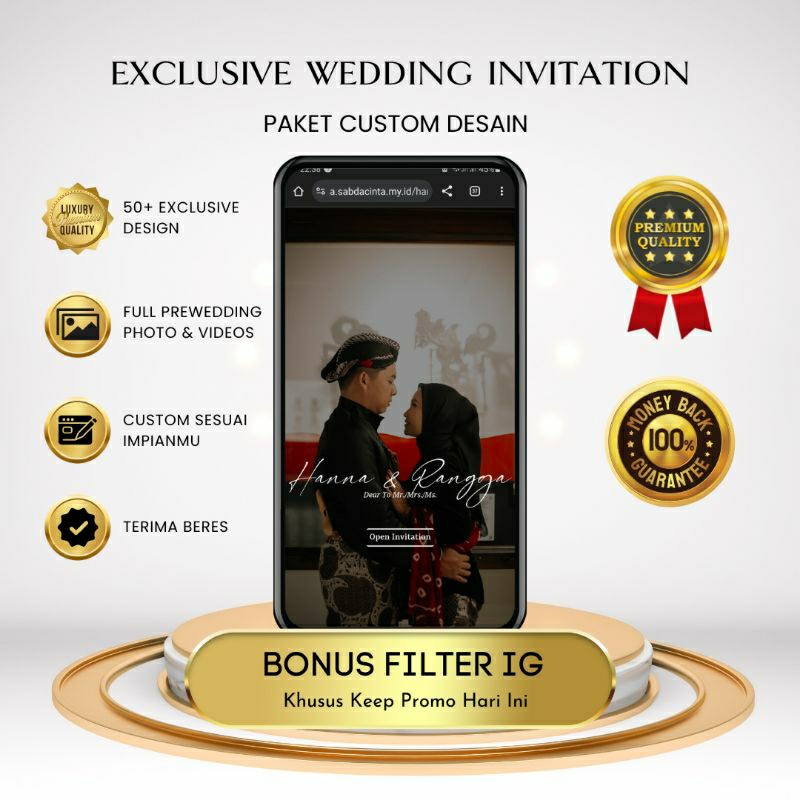 Jual Undangan Digital Custom Desain Untuk Pernikahan Spesialmu | Shopee ...
